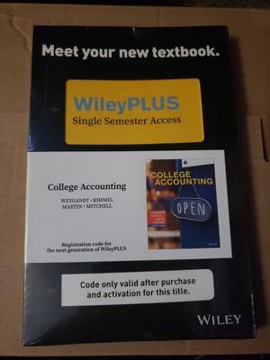 Sealed Online Code Digital Wileyplus College Accounting Single Semester ...