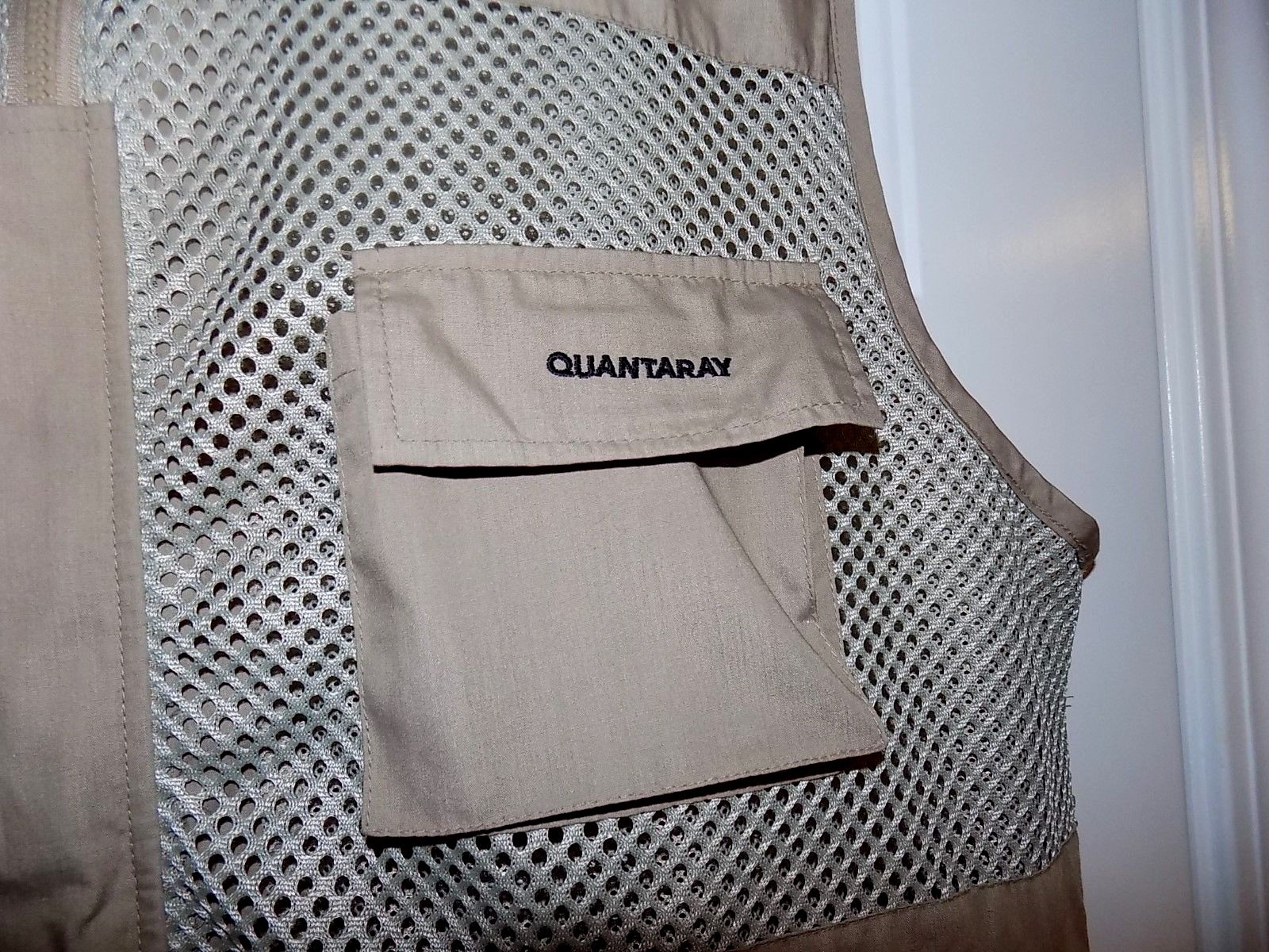 QUANTARAY Fishermans Fishing Flyfishing Fisherman Vented Khaki Vest ...