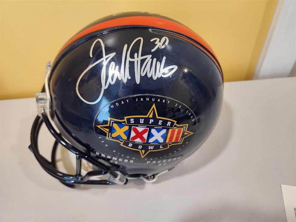 JOHN ELWAY / TERRELL DAVIS signed full size BRONCOS SB Authentic helmet ...