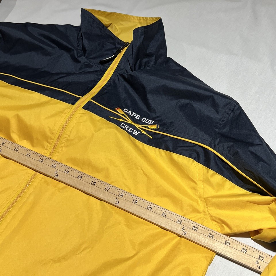 Cape Cod Crew Windbreaker Mens M Ritchie's Sportswear Yellow Blue ...
