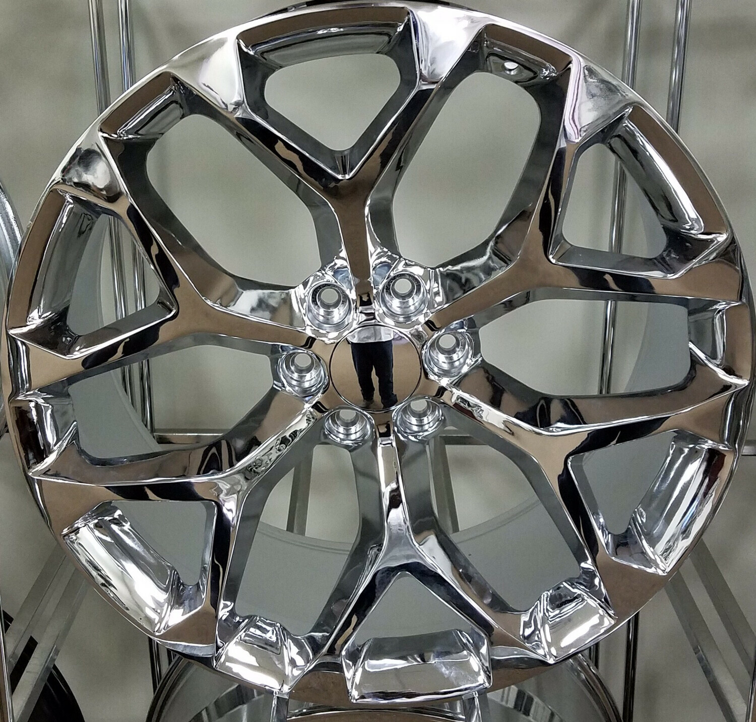 (1) Single 26" Inch Chrome Replica Snowflake Wheels Rims +24 348 G09 ...