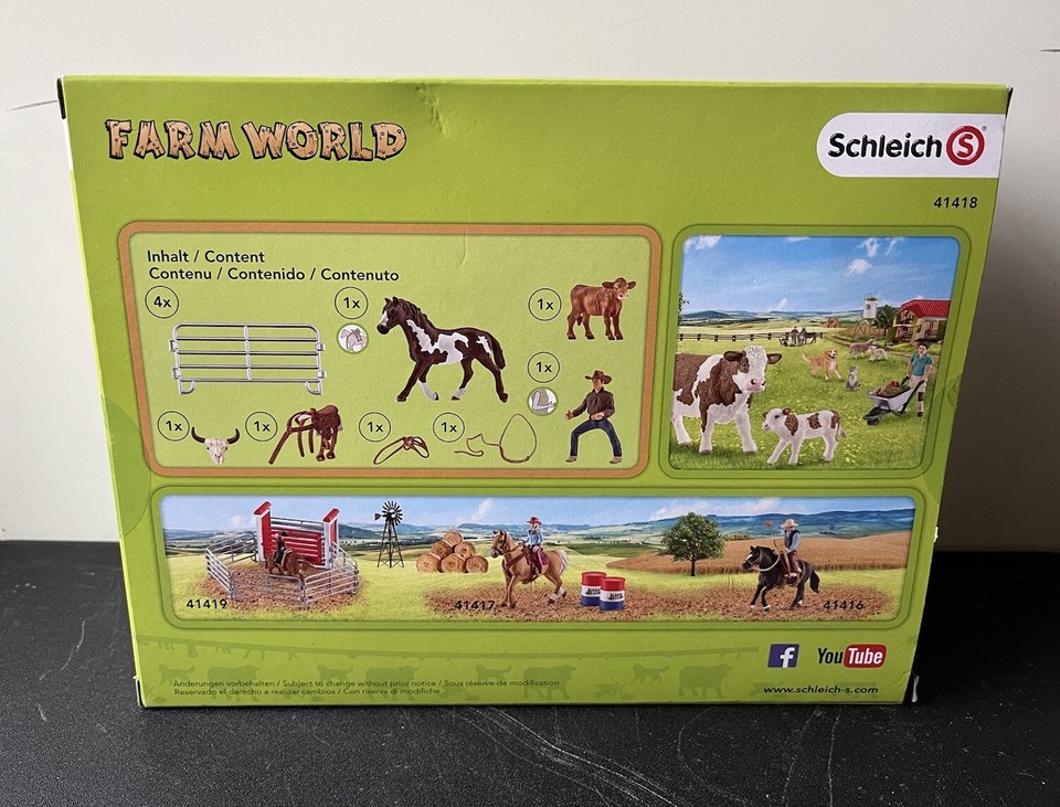 Schleich Farm World Rodeo Series Lasso Capture With A Cowboy 41418 ...