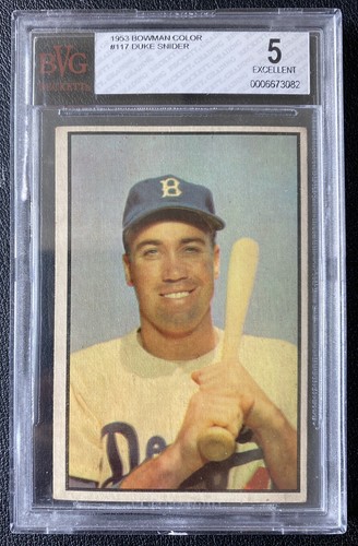 1953 Bowman Color #117 Duke Snider BVG 5 (EX) | eBay