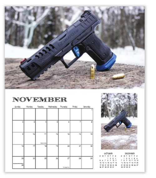2025 HANDGUNS WALL CALENDAR .357 magnum revolver target pistol tactical ...