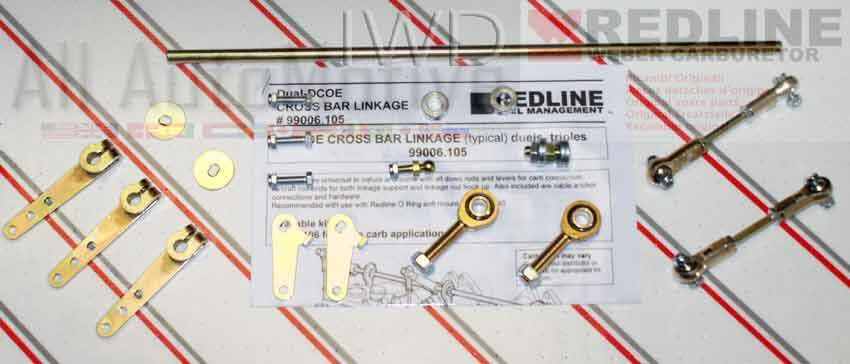 Weber DUAL 40DCOE or 45DCOE Cross Bar Universal Linkage Kit Dist. by ...