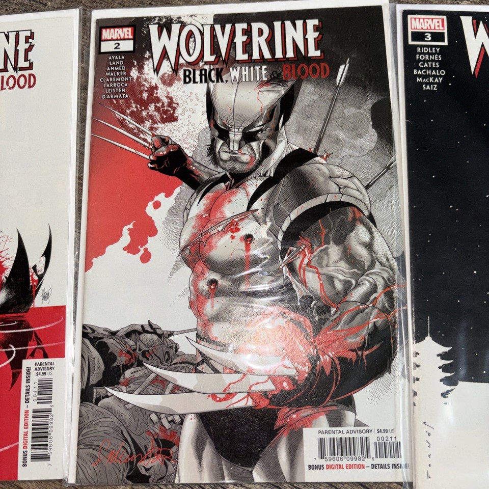 Wolverine Black White & Blood #1 #2 #3 & #4 Marvel X Men Comics | eBay