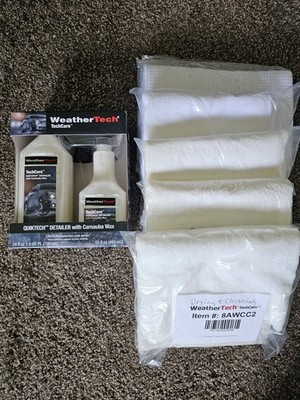 WeatherTech Car Detailing Cloth Set #12 AND Quiktech Detailer Wax #2 | eBay