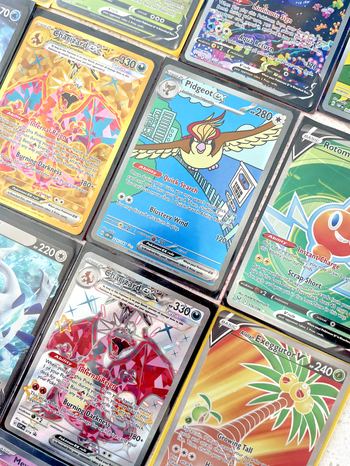 Pokemon Cards 3 Ultra Rare GX EX V - Full Art Rainbow VMAX Mega TCG ...