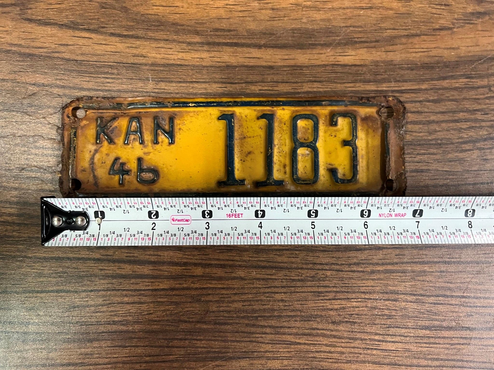 VTG Original 1946 Kansas Motorcycle License Plate 1183 Harley Indian ...