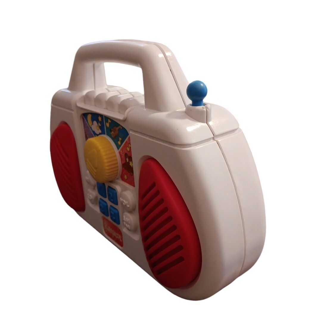 RARE 1995 Vtg Playskool Kids Boom Box Radio Toy Select A Station Tested ...