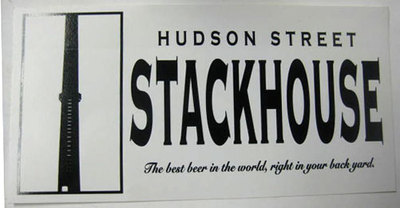 HUDSON STREET STACKHOUSE large Beer STICKER, Label, Baltimore, MARYLAND ...