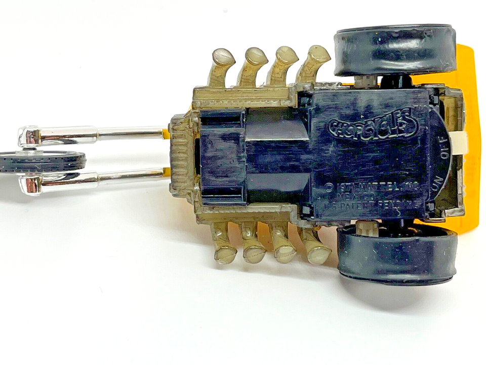 VTG - MATTEL HOT WHEELS CHOP CYCLE YELLOW SPEED STEED w/ BROWN RIDER ...