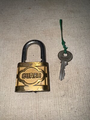 Vintage Guard Padlock Lock with Key | eBay