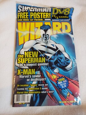 WIZARD MAGAZINE #68- APRIL 1997 - BLUE SUPERMAN COVER | eBay