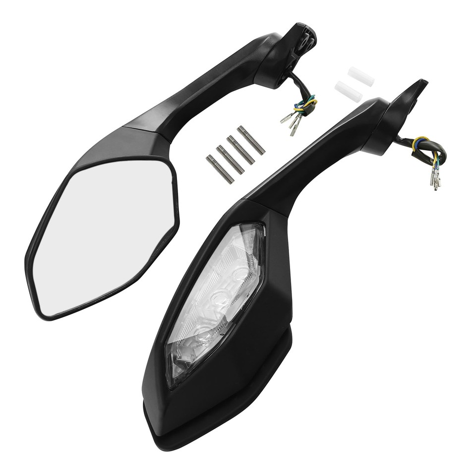 Rear View Mirrors LED Turn Signals Fit For Yamaha YZF R1 2015-2024 YZF ...