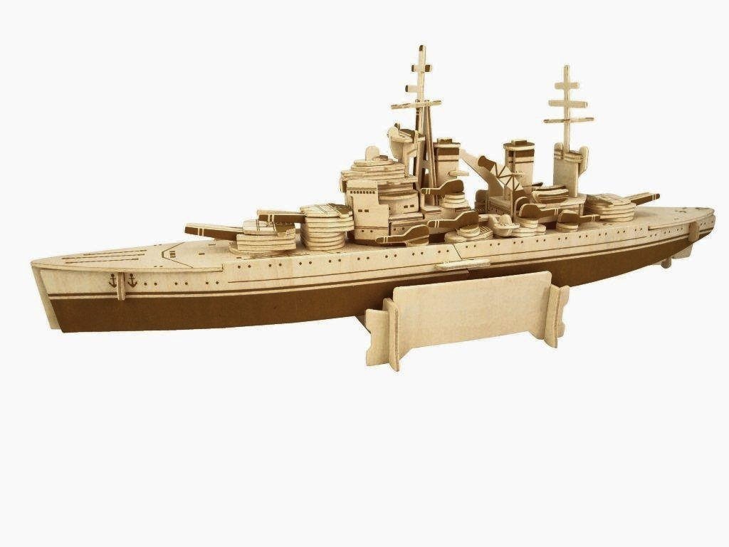 HMS Prince of Wales: Woodcraft Quay Battleship Construction Wooden 3D ...