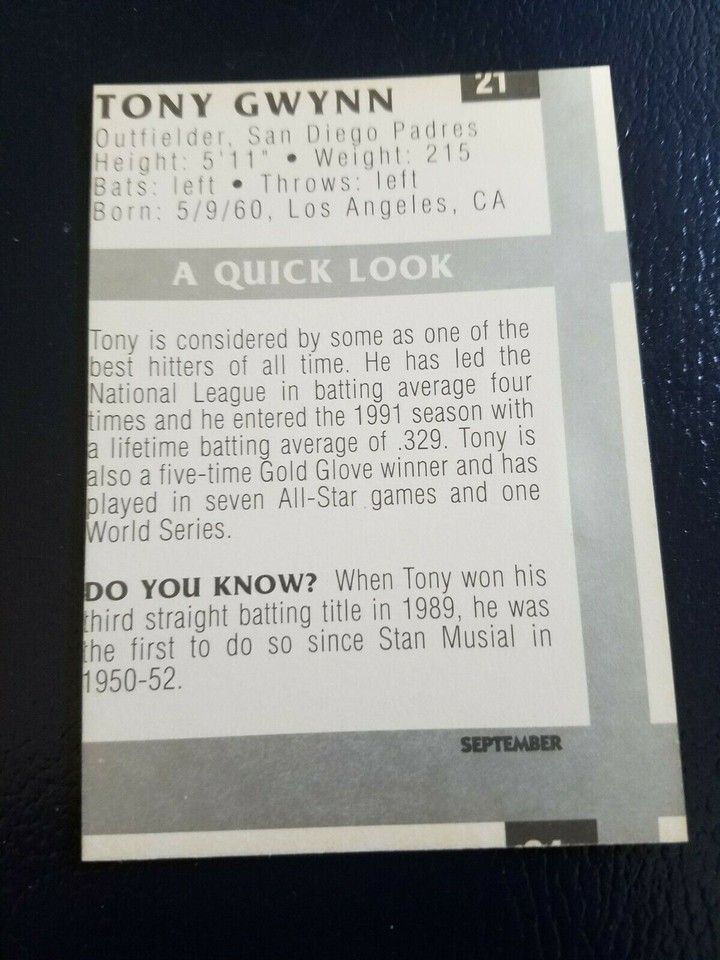 Michael Jordan Tuff Stuff Jr Progressive Proof #25 Tony Gwynn Back RARE ...