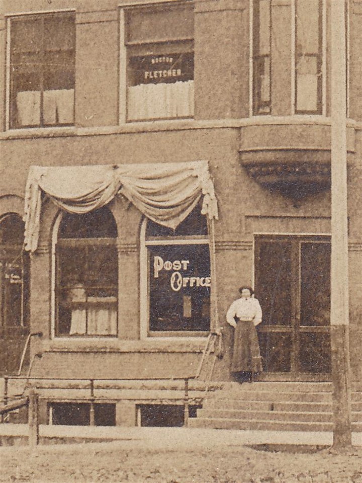 Hartley, Iowa RPPC 1910 - Main St. Post Office, General Store, Barber ...