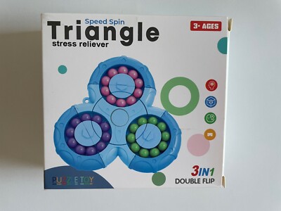 Fidget Spinner Speed Spin Triangle Double Flip 3-in-1 3+ Age Stress ...