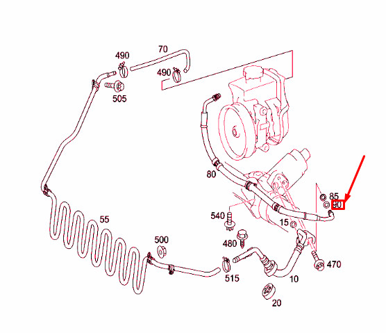Mercedes-Benz SLK R171 Steering Hose Sealing Ring A0059977640 OEM for ...