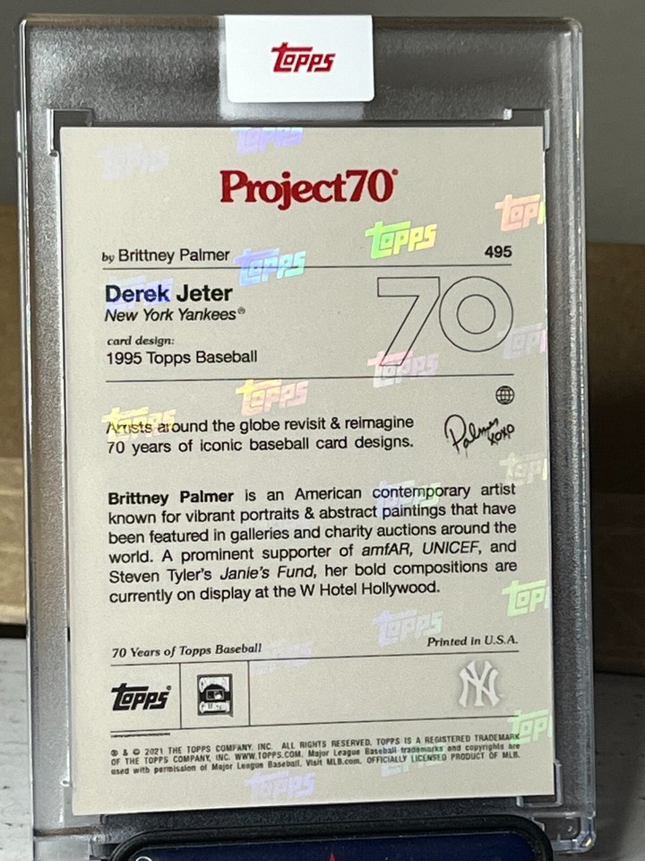 2021 Topps Project 70 - Brittney Palmer 1995 Topps Baseball #495 Derek ...