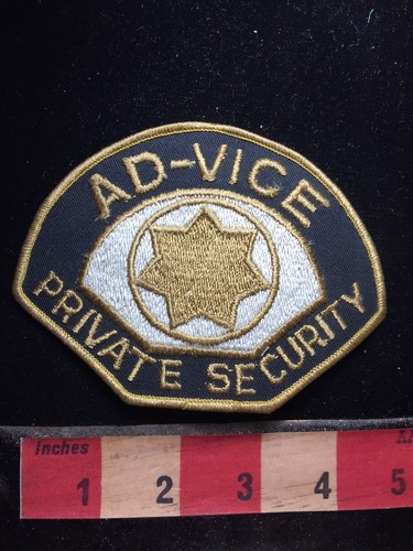 Security / Police Type Patch - AD-VICE PRIVATE SECURITY 76YF | eBay