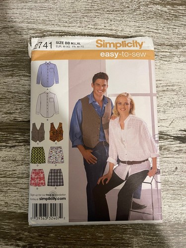 Simplicity Size M-XL Shirts & boxers Pattern 2741 Cut | eBay