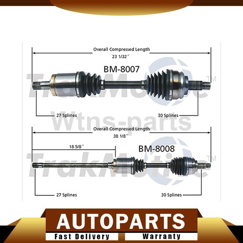 2x TrakMotive CV Joints Axle Front For 2004 2005 2006 BMW X5 4.8L AWD ...