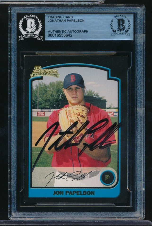 2003 BOWMAN DRAFT #BDP51 JONATHAN PAPELBON signed auto autograph BAS ...