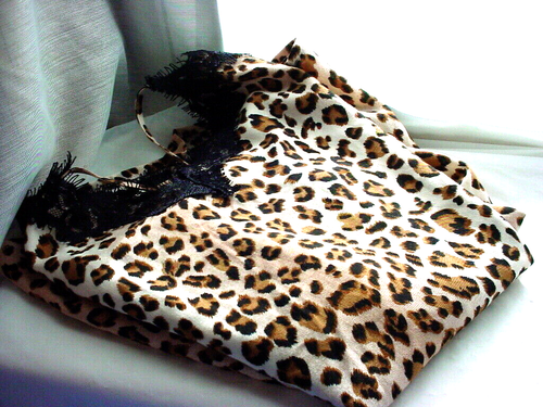 Hem And Thread Camisole Top Ladies Size Medium Leopard Print Rayon ...