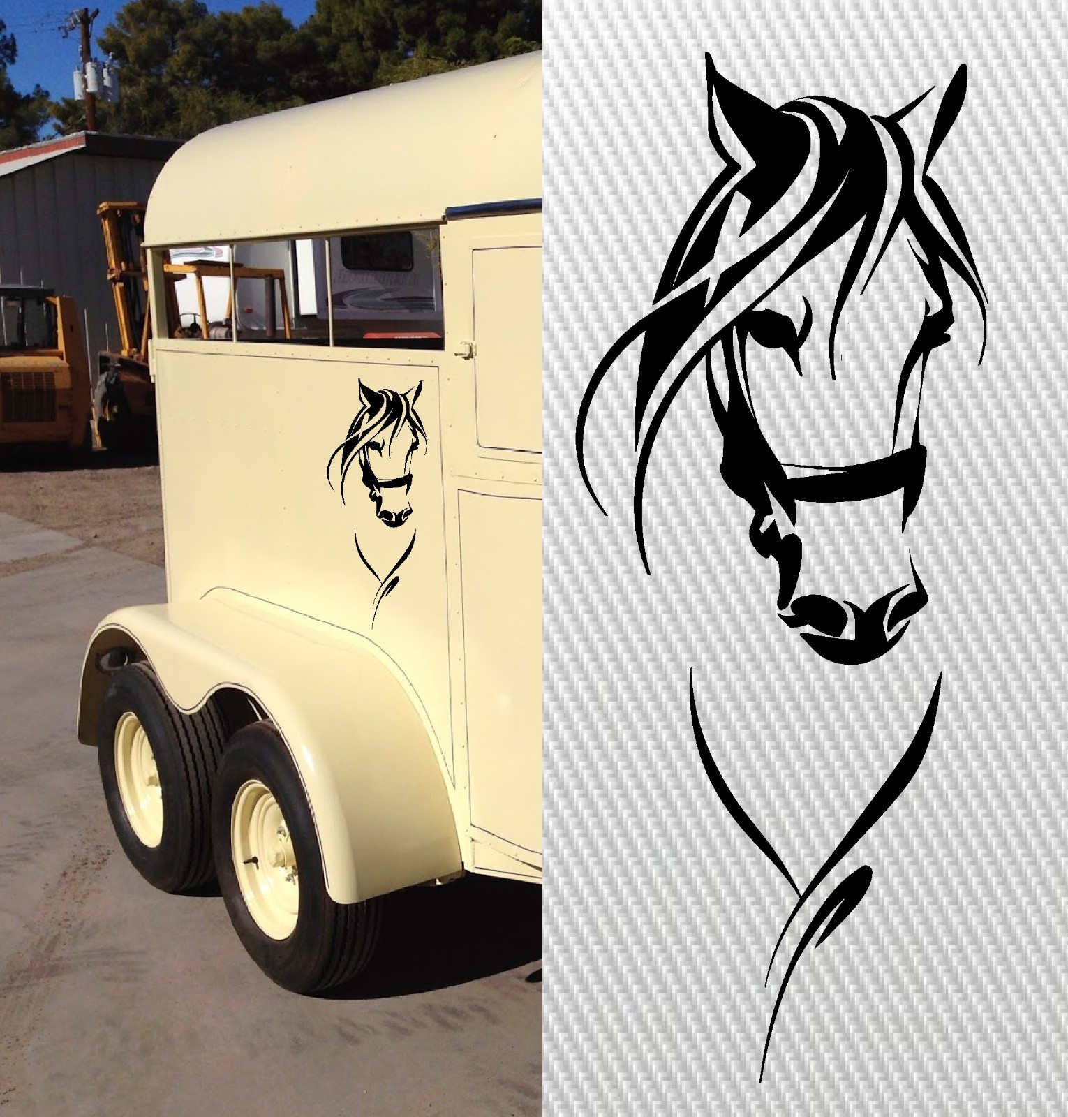 LARGE HORSE DECAL UTE 4WD HORSE FLOAT car 4x4 window STICKER 500mm | eBay
