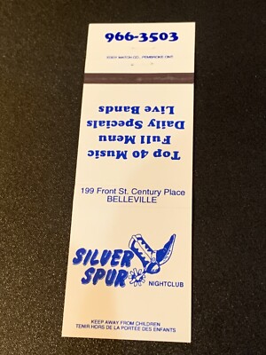 Vintage Canada Matchbook: “Silver Spur Nightclub w/Live Music ...