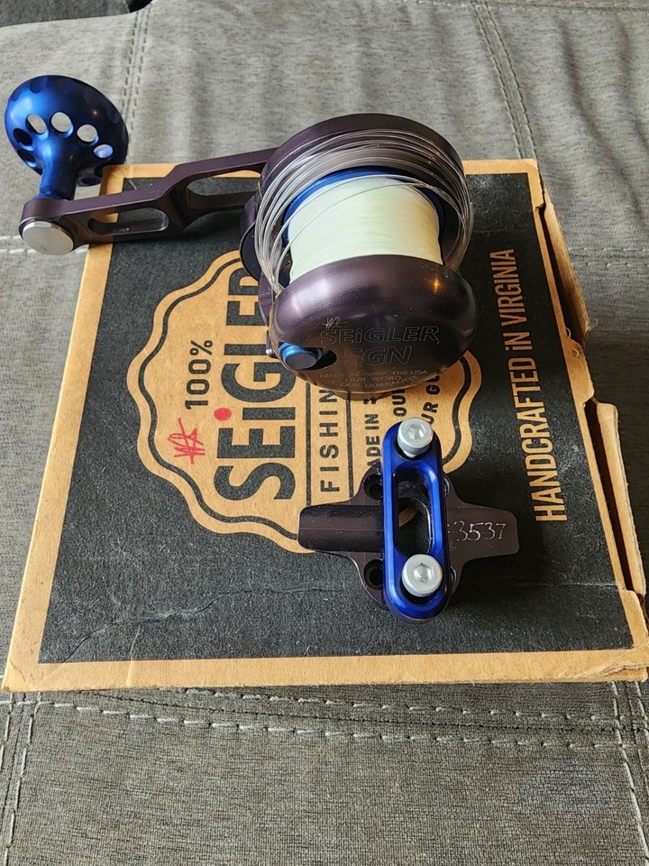 Seigler SGN Reel W Clamp, Long Crank Arm AND Low Profile Foot Plate ...
