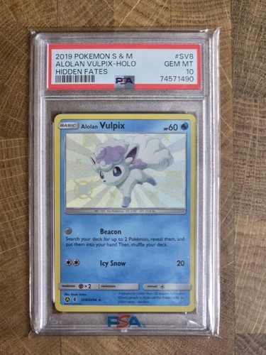 Pokemon - Alolan Vulpix SV8/SV94 Baby Shiny Vault - Hidden Fates - PSA ...