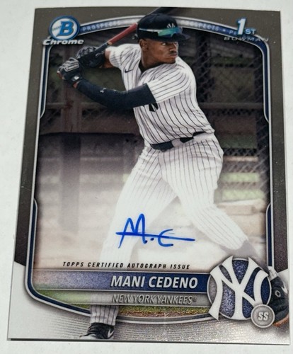 2025 MANI CEDENO BOWMAN CHROME 1ST CHROME AUTO !!! | eBay
