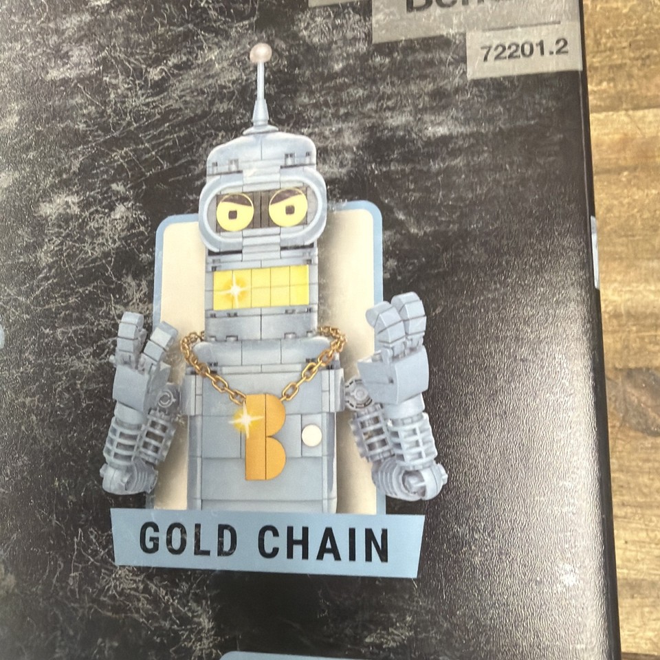 Futurama Bender Brick Building Kit (396- Plastic Piece Set), Sci-Fi ...