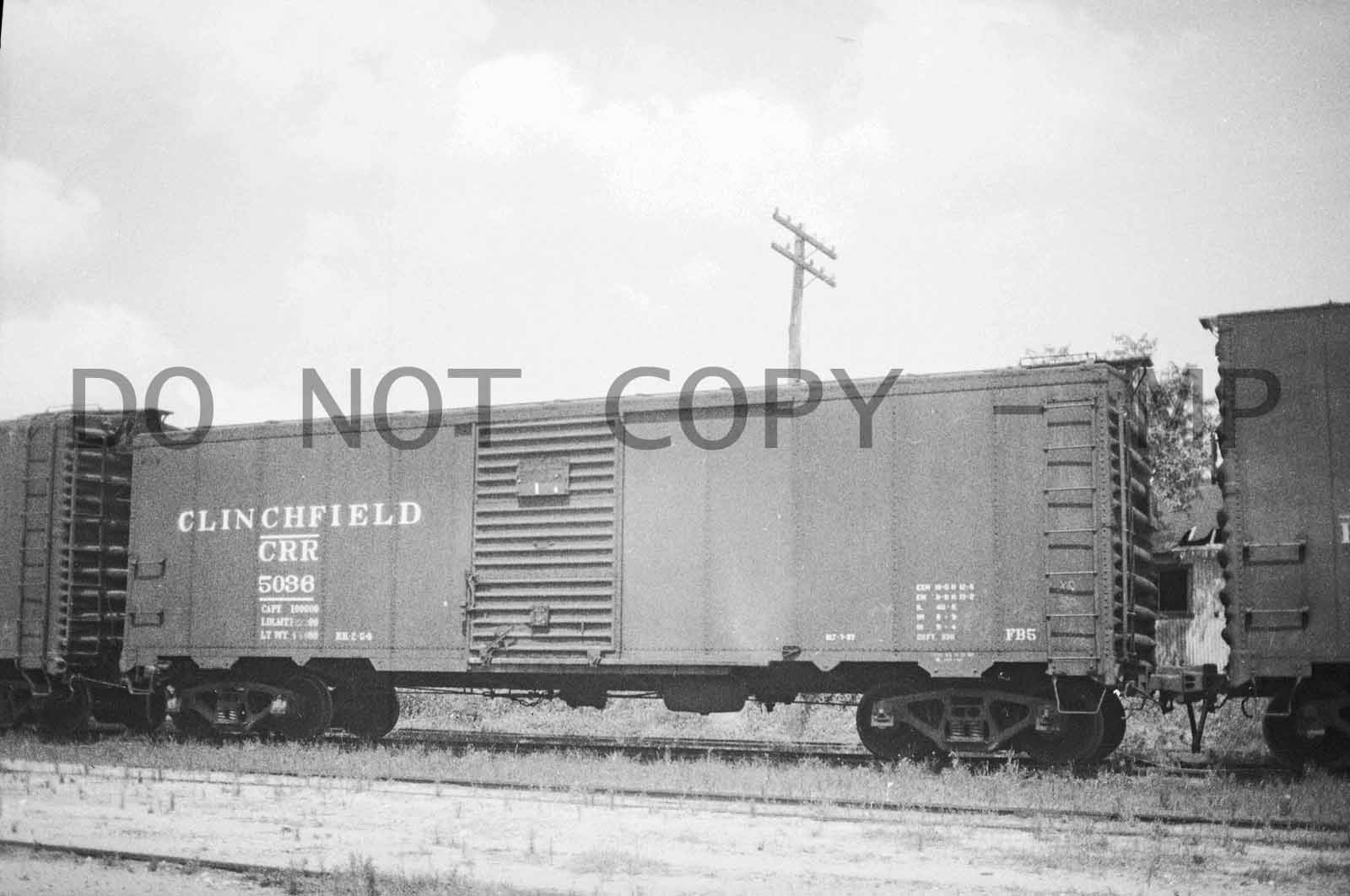 66. ORIG NEG Clinchfield 5036 boxcar built 10-37, class FB-5 Original 2 ...