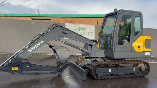 VOLVO EC55D RUBBER BLOCK TRACKS EXCAVATOR *YEAR 2017*C/W BUCKET*VIDEO ...