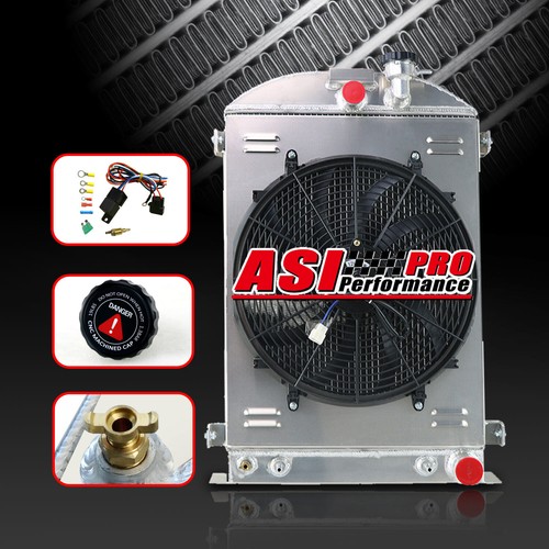 3 Row Radiator Shroud Fan For 1933-1934 1935 Ford MODEL Hot Rod Chevy ...