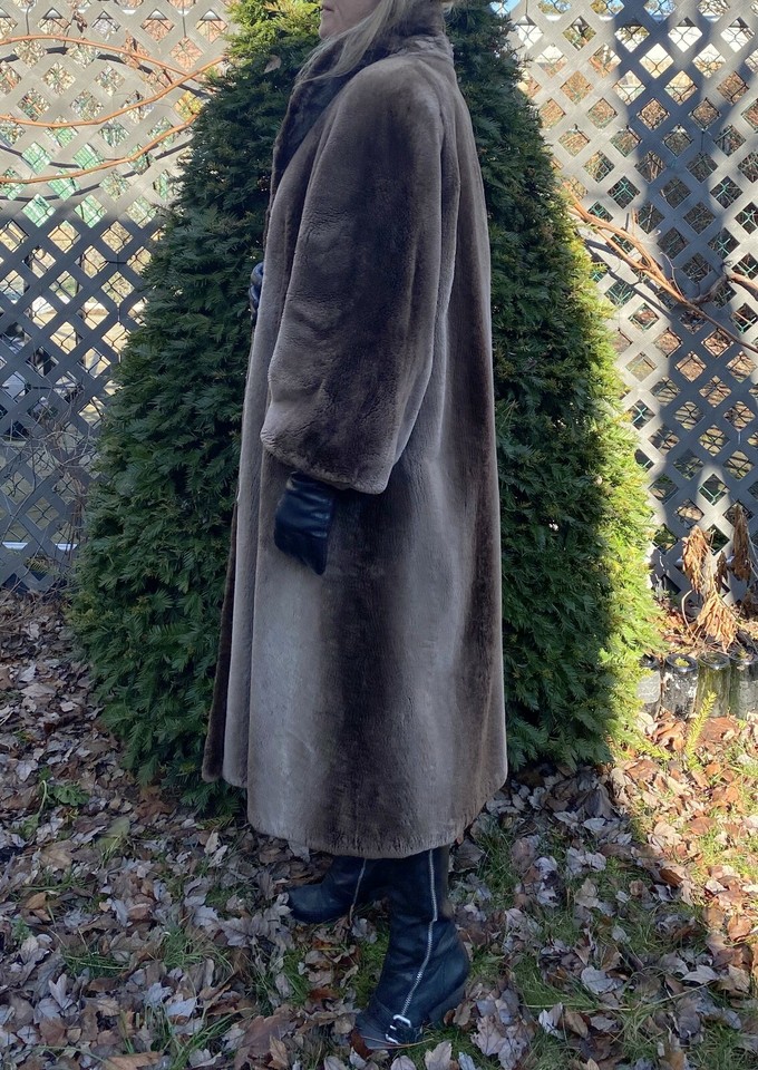 Sheared Beaver Full Length Fur Coat --- [Стриженный бобёр - шуба] | eBay