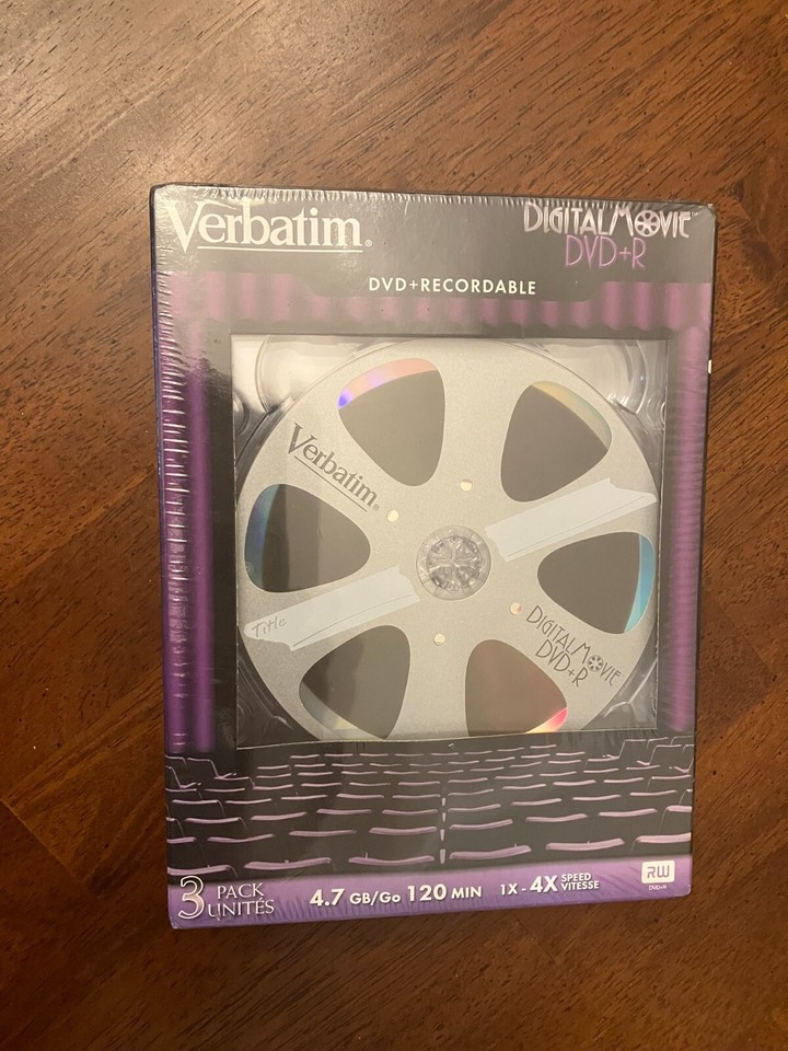 Verbatim DVD-R Digital Movie blank 3-pack 1-4X factory sealed, new | eBay