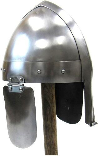 SX Nautical Instruments Nasal Helmet with Ear Guards, Medieval Warrior ...