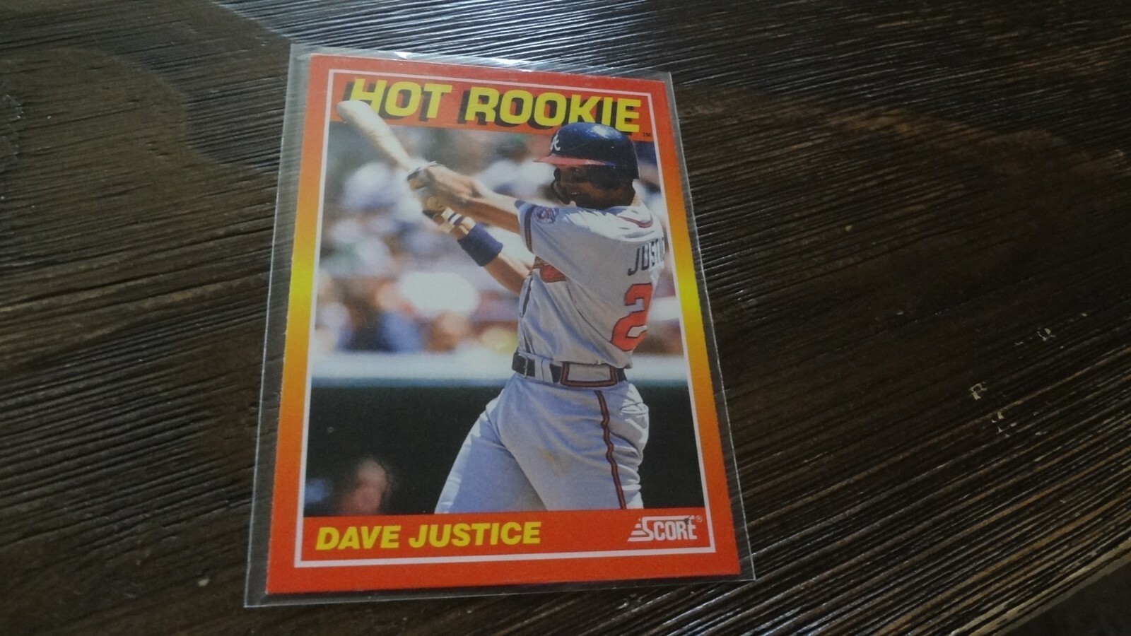 1990 SCORE HOT ROOKIE # 1 OF 10 DAVE JUSTICE BASEBALL CARD | eBay