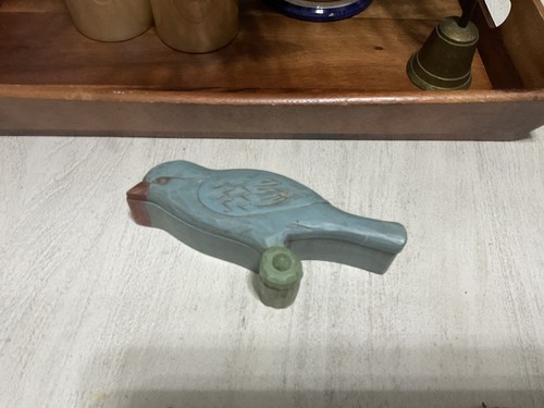 Hand Carved Wooden Swivel Bird Box | eBay