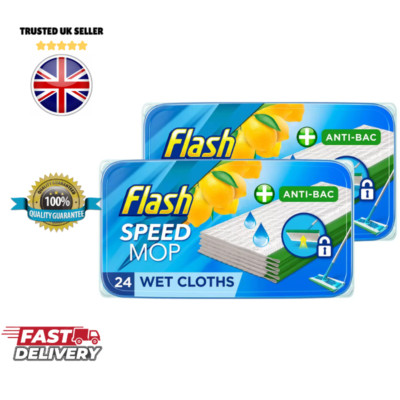 Flash Speedmop WET CLOTHS Refills (24 Pack )Lemon Speed Mop Refill ...
