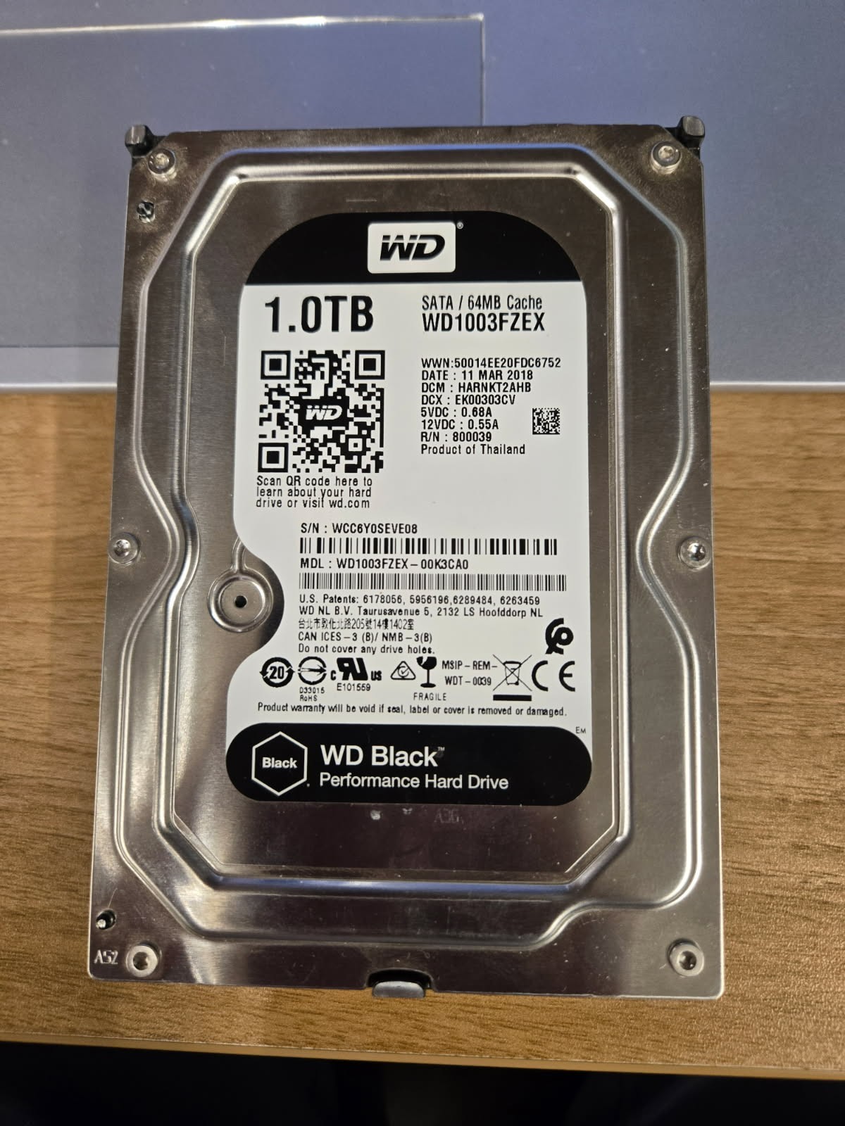Western Digital WD Black WD1003FZEX 1 TB 3.5" SATA III Hard Drive HDD ...