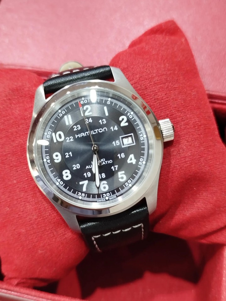 Hamilton Khaki Field 42 MM Men's Black Watch - H704450 Refurbished | eBay