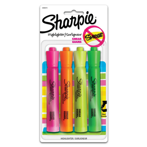 Sharpie Tank-Style Highlighters, Chisel Tip, Assorted, 4 Count | eBay