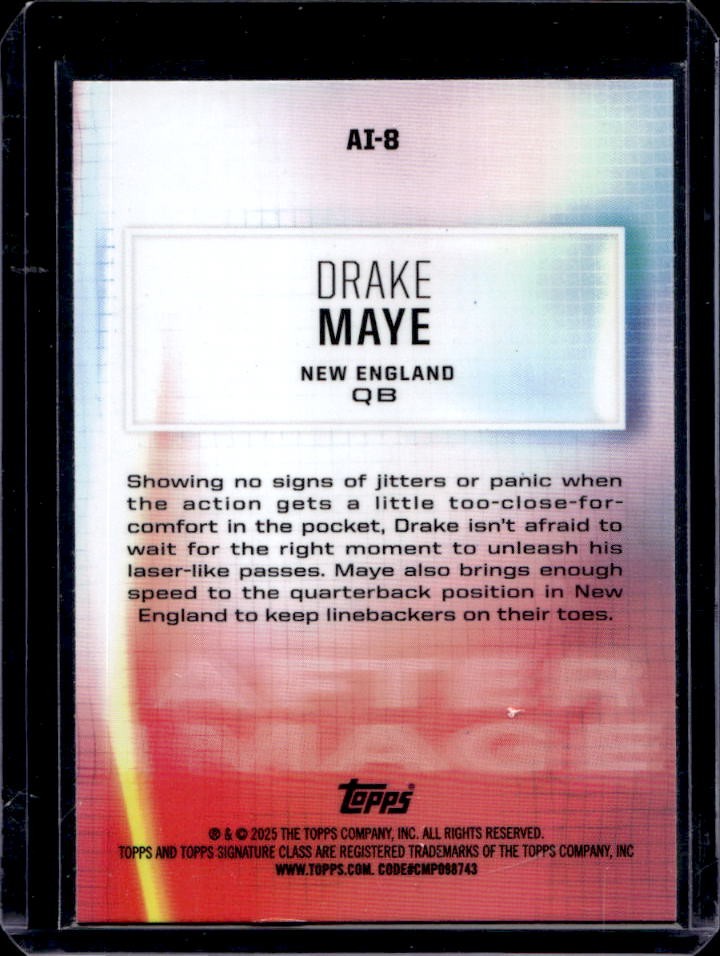 2024 Topps Signature Class Drake Maye After Image RC Rookie #AI-8 ...