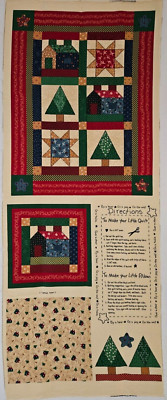 Little Quilt Fabric Panel & Matching Fabric Log Cabin Cotton | eBay